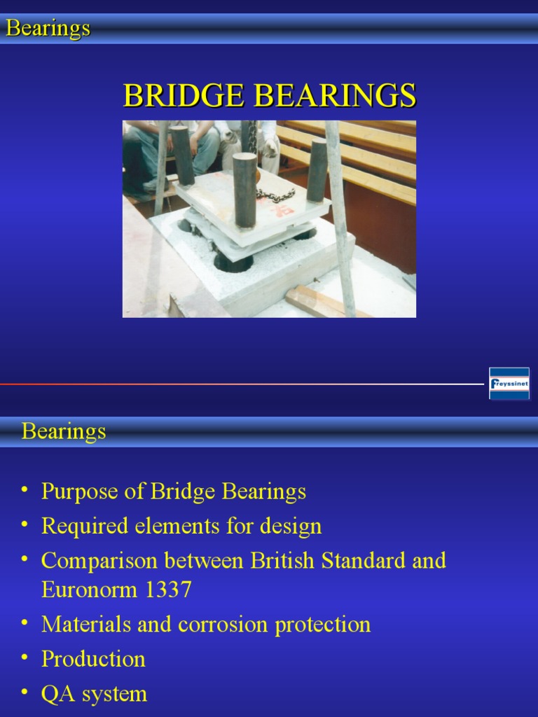 Freyssinet Bearings (Presentation) | PDF | Bearing (Mechanical) | Chemical Product Engineering