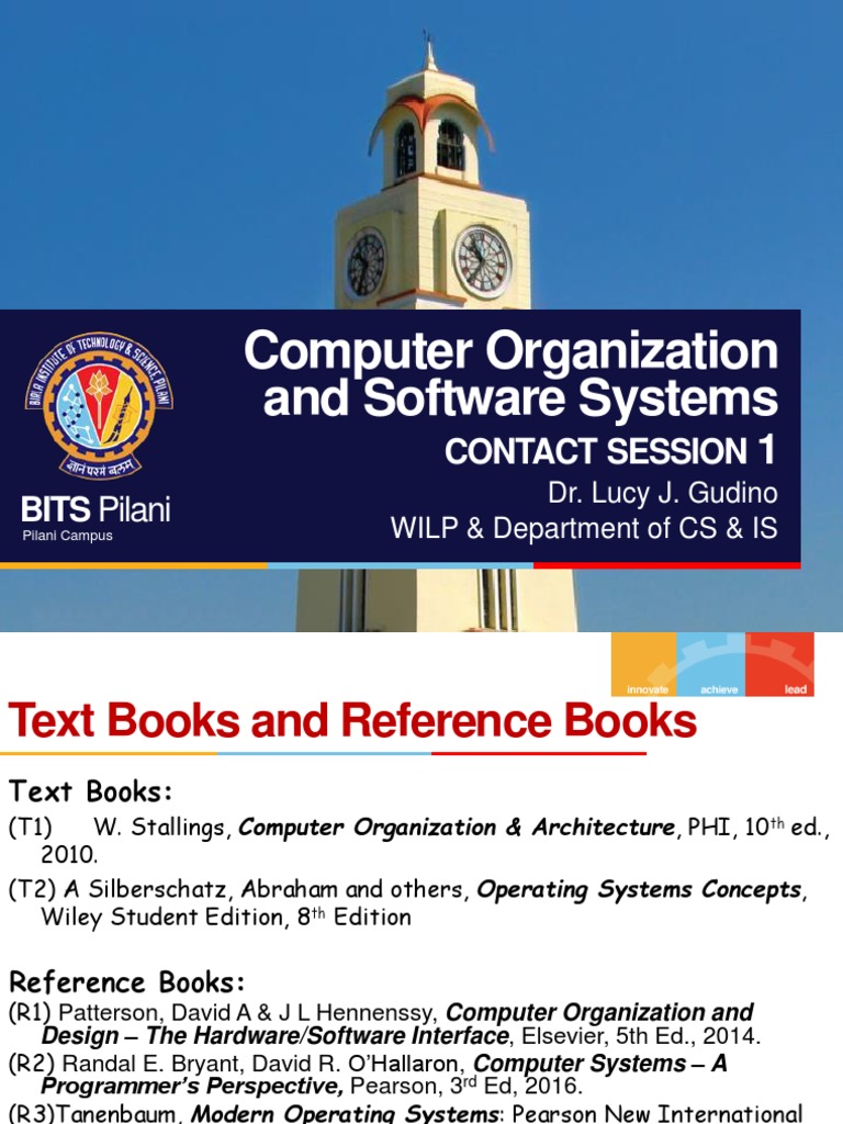 Computer Organization and Software Systems: BITS Pilani Contact Session | PDF