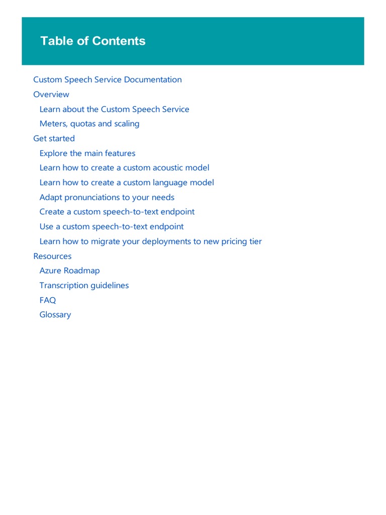 Custom Speech Service PDF | PDF | Speech Recognition | Application ...