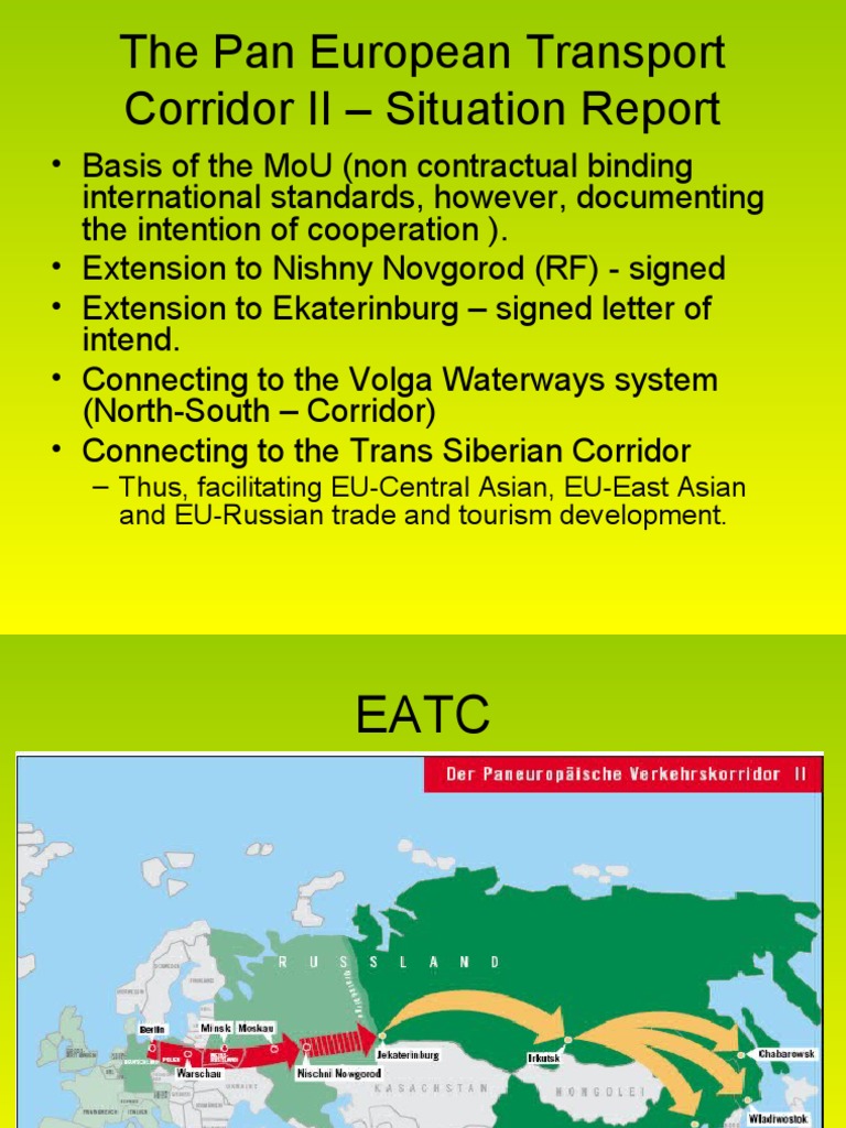 The Pan European Transport Corridor II - Situation Report | PDF