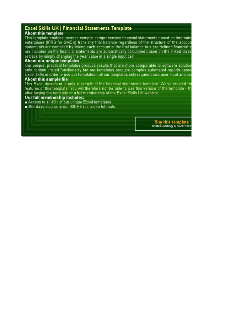 Financial Statements Sample | PDF | Rounding | Microsoft Excel