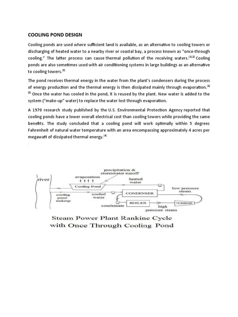 Cooling Pond Design | PDF | Flood | River
