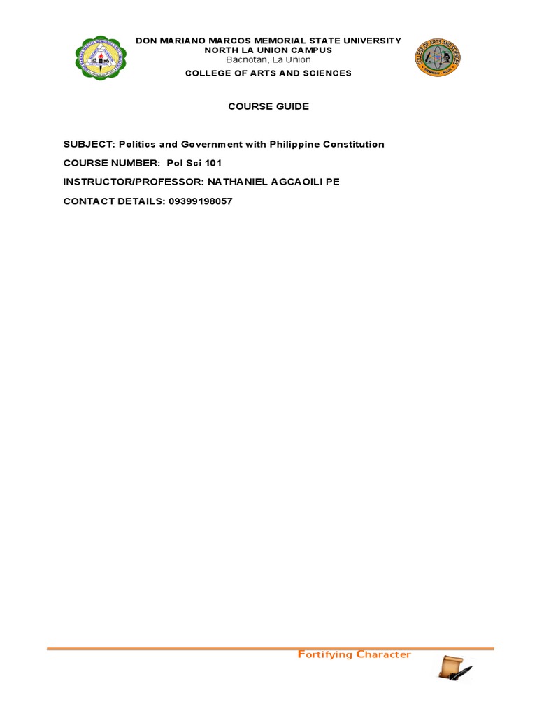 Course Guide Pol Sci 101 | PDF | Initiative | Family