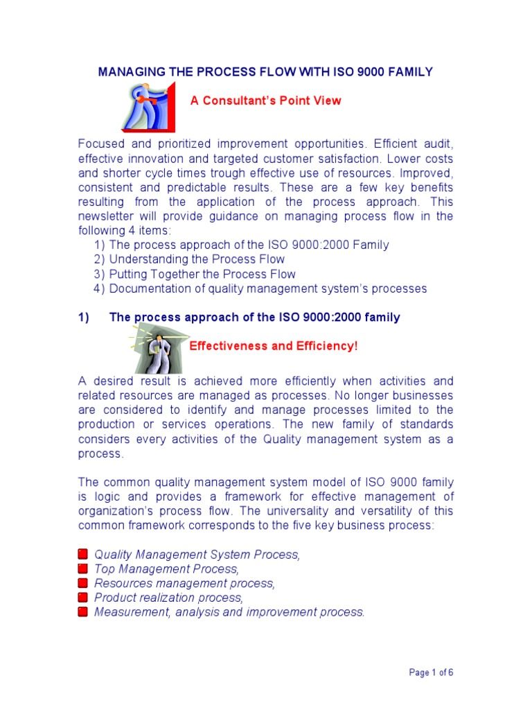 Managing Process Flow with ISO 9000 | PDF | Business Process | Quality ...