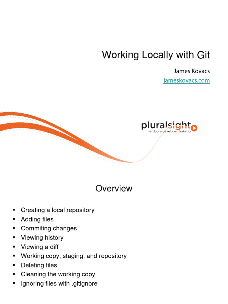 Working Locally With Git: James Kovacs | PDF | Art | Computers