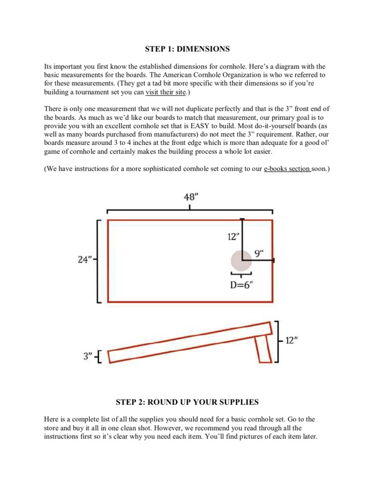 Cornhole Instructions | PDF | Sewing | Seam (Sewing)