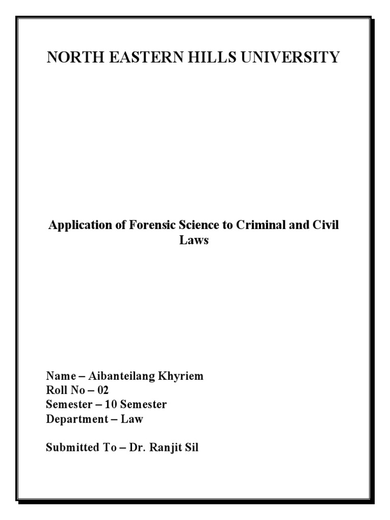 Applying Forensic Science: An Analysis of the Role of Forensic Experts ...