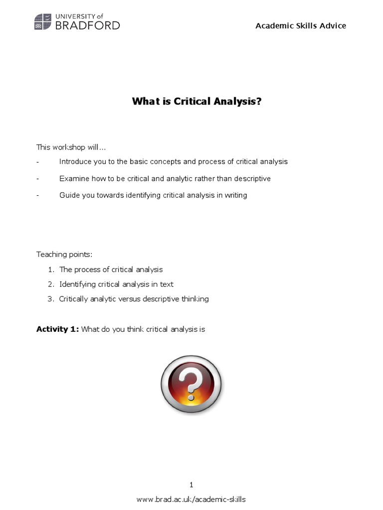 Mastering Critical Analysis Skills | PDF | Critical Thinking | Thought