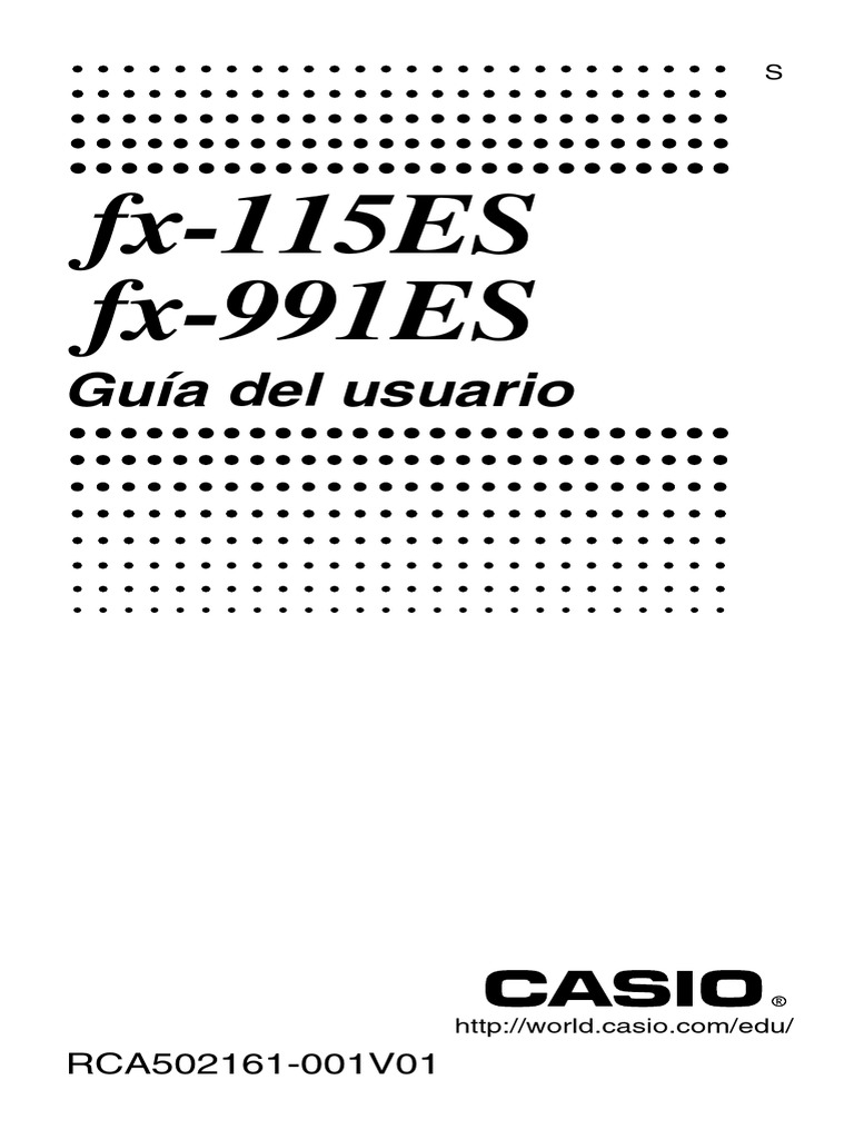 Manual Casio Fx-991ES PDF | PDF | Fracción (Matemáticas) | Calculadora