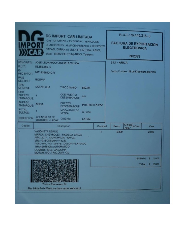 Factura de Importacion de Comercio | PDF