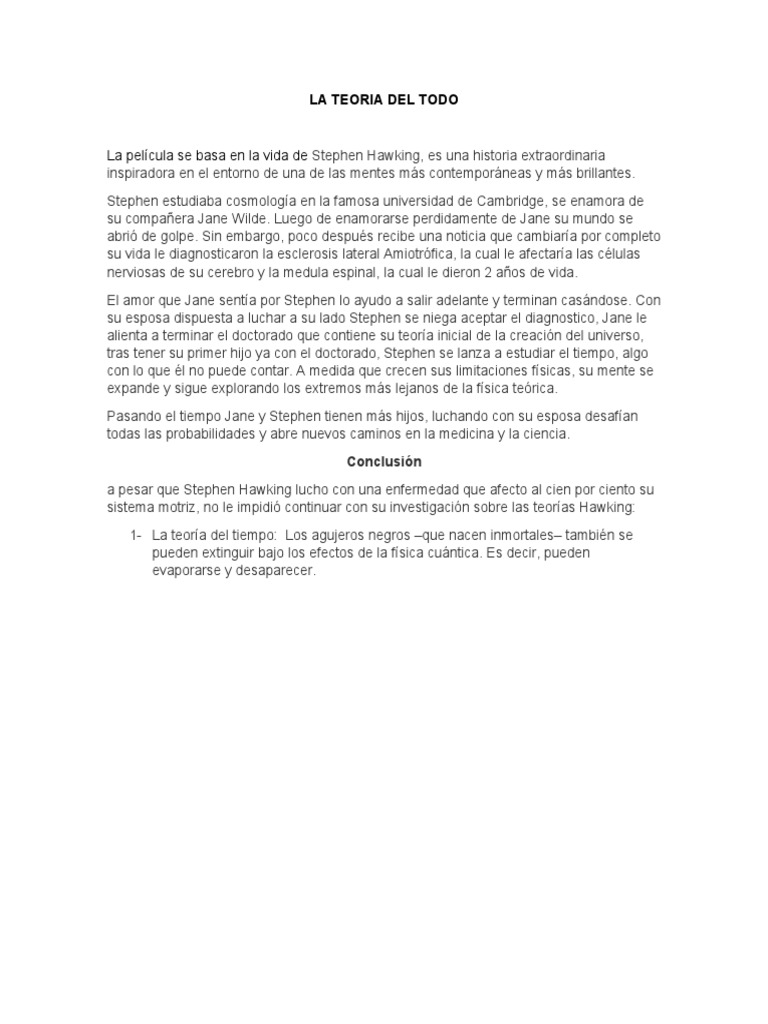 La Teoria Del Todo | PDF