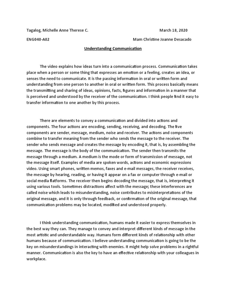 Final Tagalog Communication | PDF | Communication | Information
