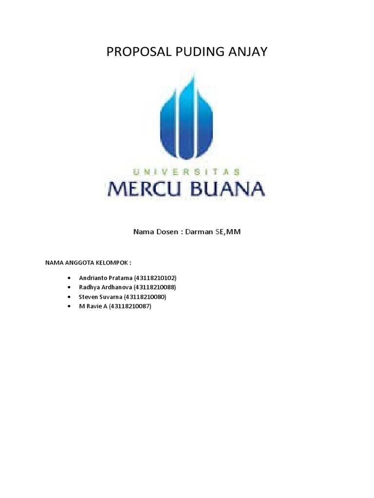 Proposal Bisnis Plan | PDF