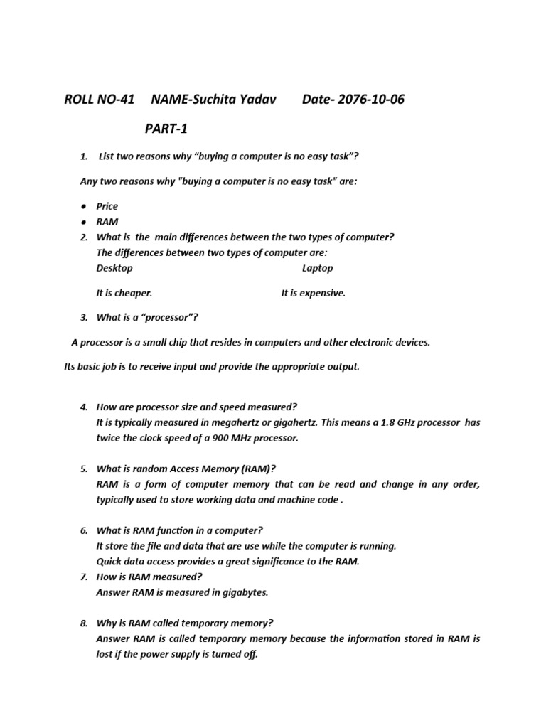 1st Sem Sec B Computer Assignment Pdf Computer Data Storage 7351