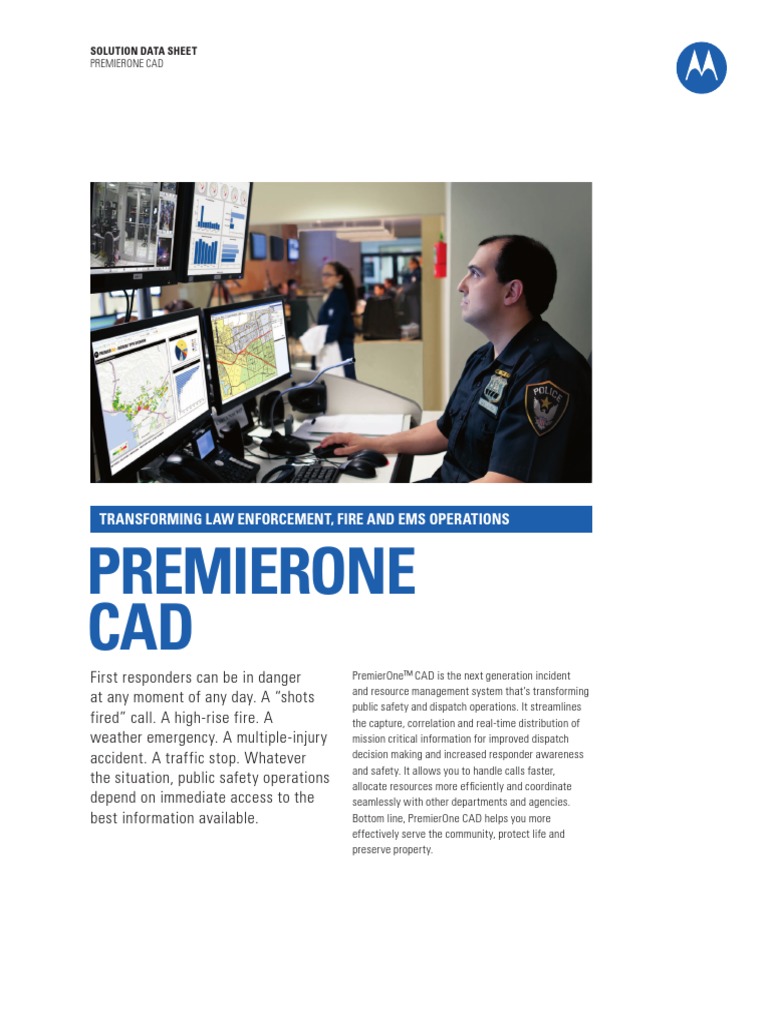 PremierOne CAD Data Sheet (Global) | PDF | Dispatcher | Geographic ...