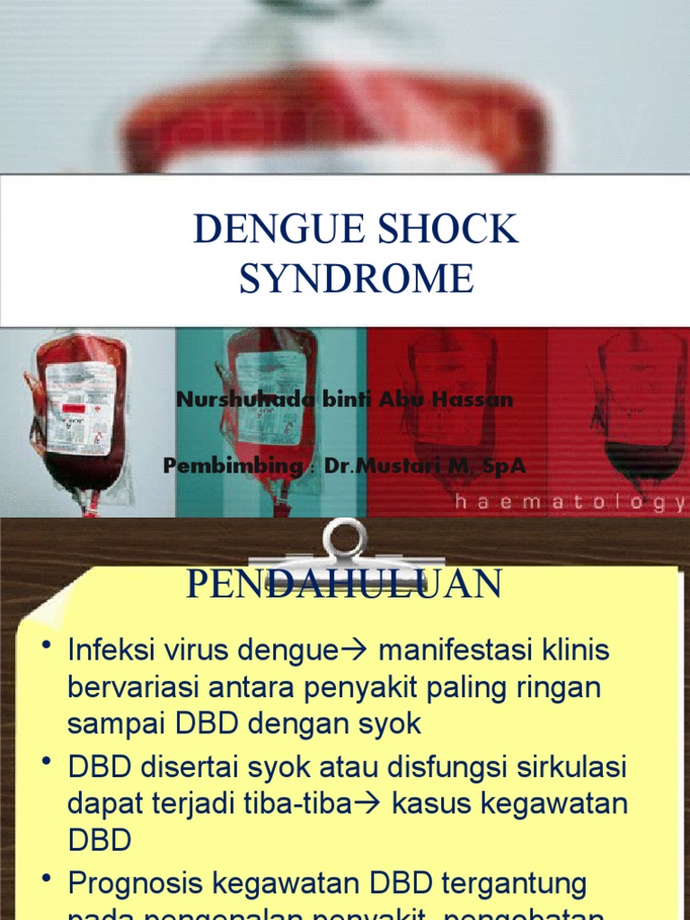 Dengue Shock Syndrome | PDF | Penyakit Virus Hewan