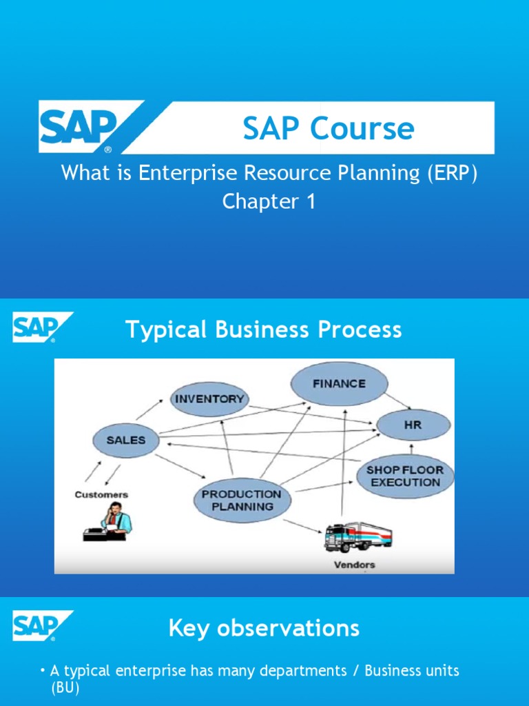 SAP Course: What Is Enterprise Resource Planning (ERP) | PDF ...