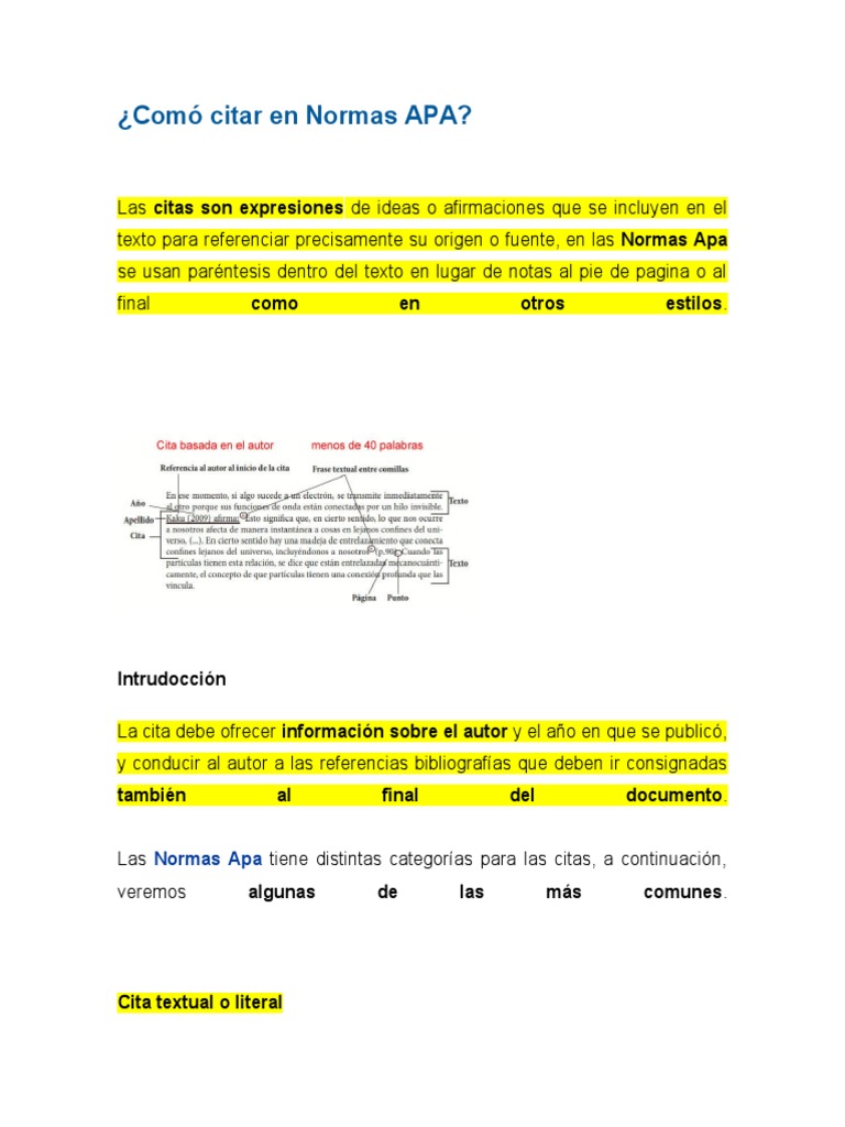Como Citar en Formato Apa | PDF | Estilo apa | Science
