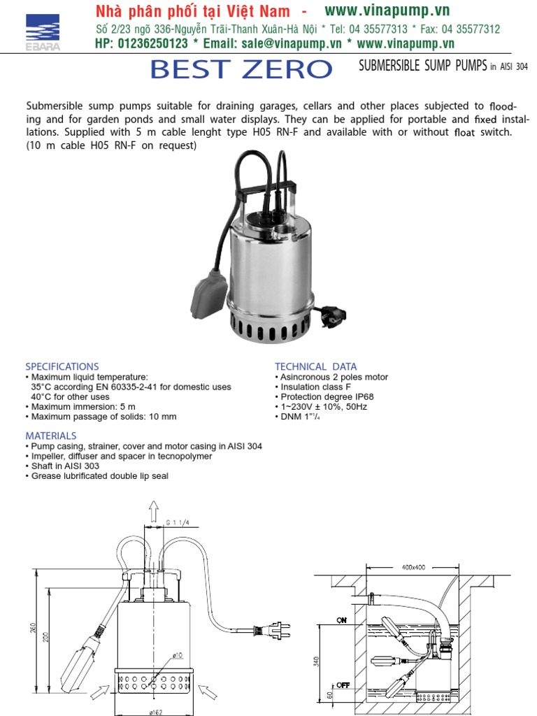 Best Zero: Submersible Sump Pumps | PDF | Solid | Pump