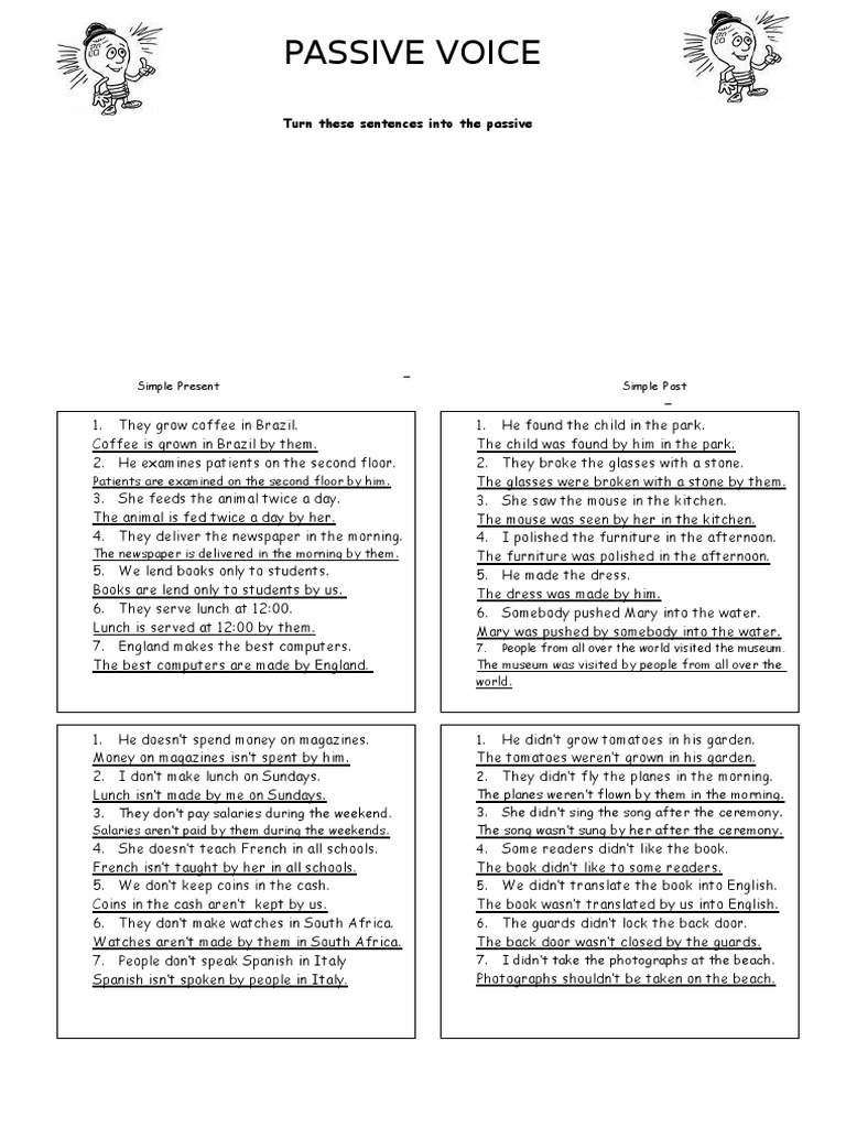 Passive Voice: Turn These Sentences Into The Passive | PDF