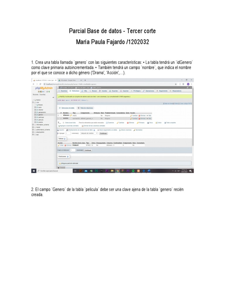 Parcial Base de Dato1 | PDF | Bases de datos | Business