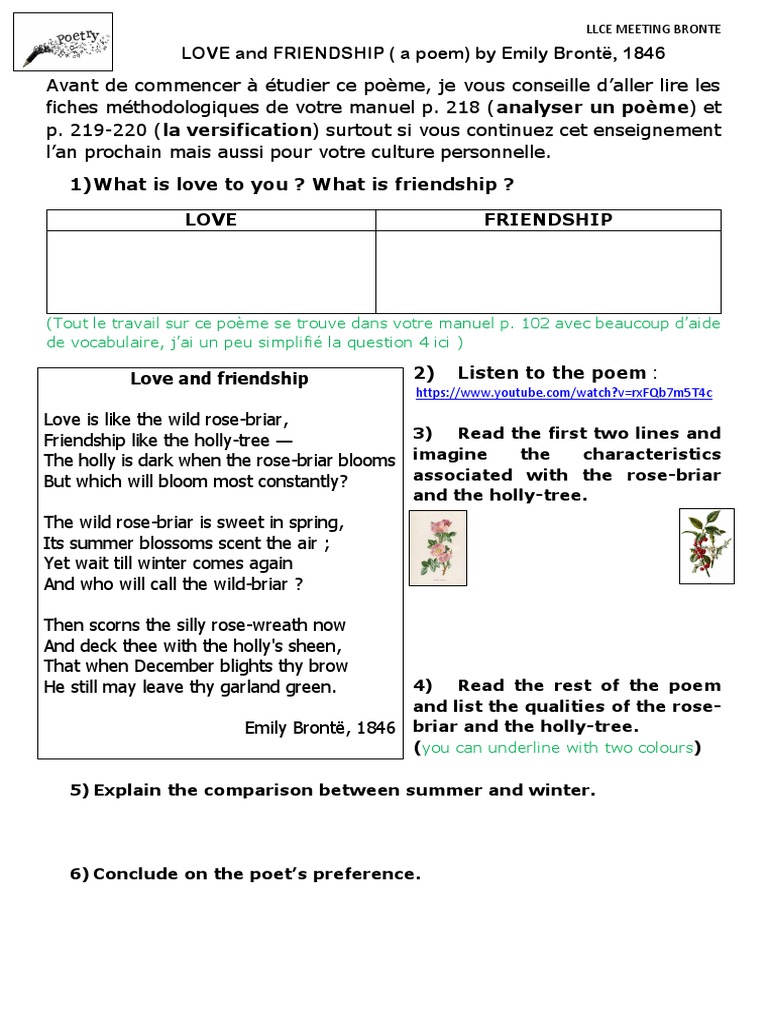 French Students Analyze Brontë Poem | PDF | Poetry