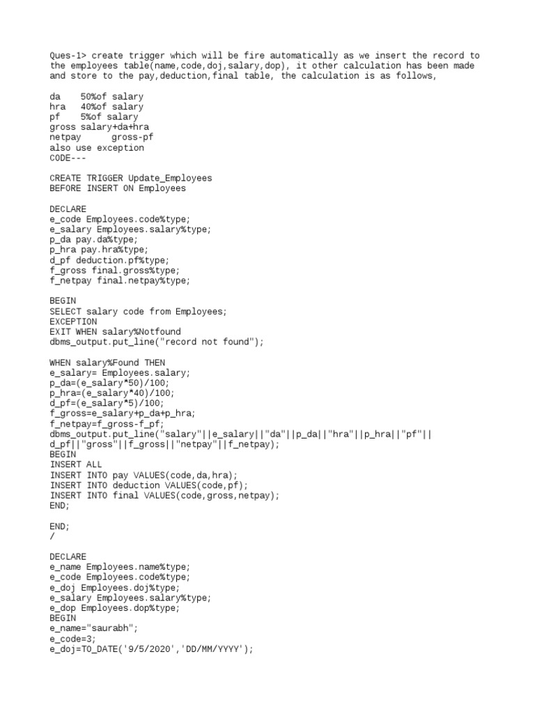 PLSQL | Download Free PDF | Databases | Data Management