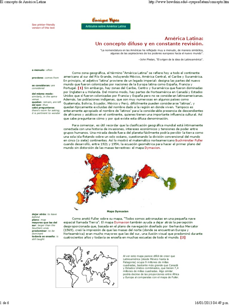 YEPES, Enrique - El Concepto de América Latina | PDF | Américas ...