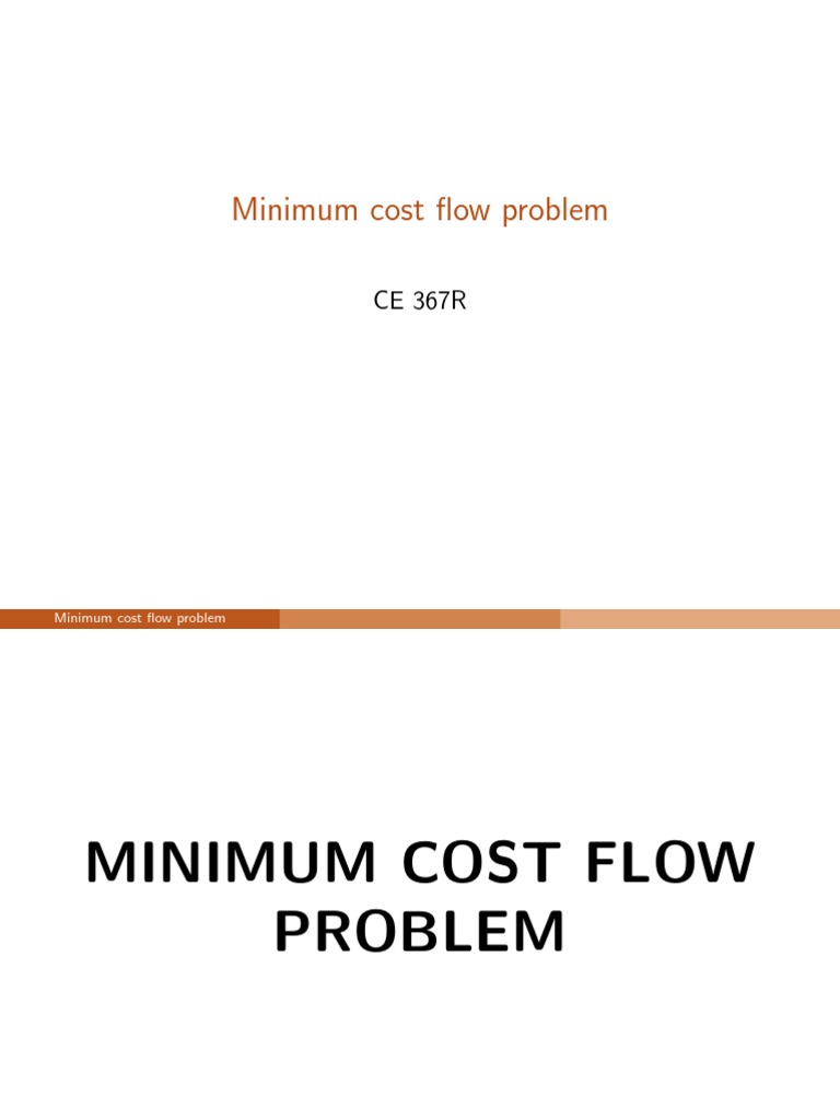 Minimum Cost Flow Problem | PDF | Algorithms And Data Structures | Algorithms