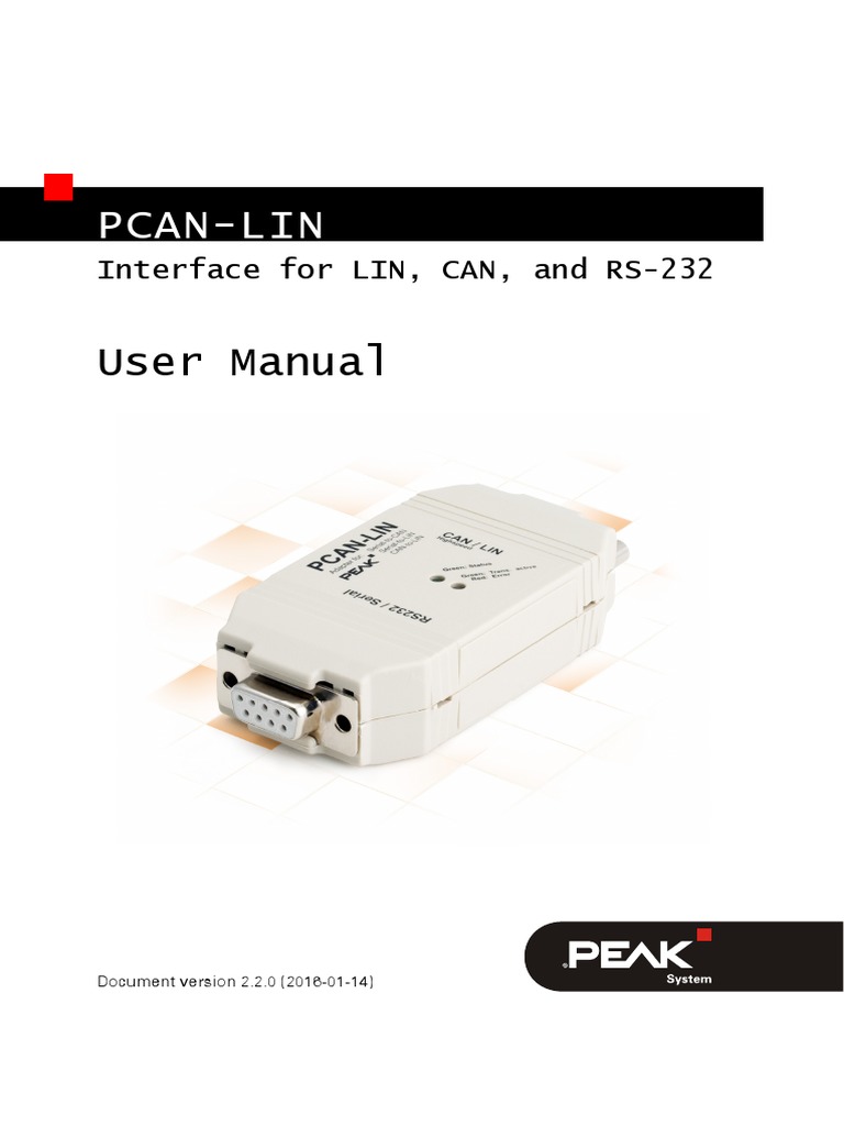 Pcan-Lin: User Manual | PDF | Electronic Engineering | Computer Data