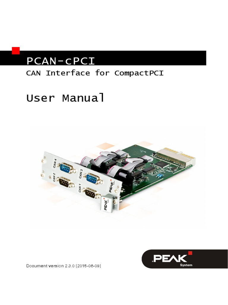 Pcan-Cpci: User Manual | PDF | Application Programming Interface ...