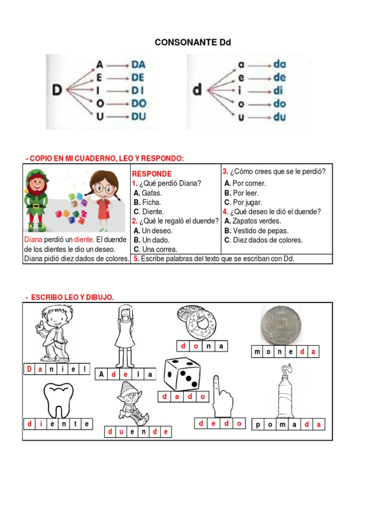 Consonante LETRA DD PDF | PDF