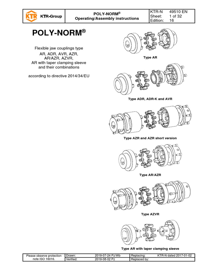 Poly-Norm: KTR-N Sheet: Edition: 49510 EN 1 of 32 16 | PDF | Packaging ...