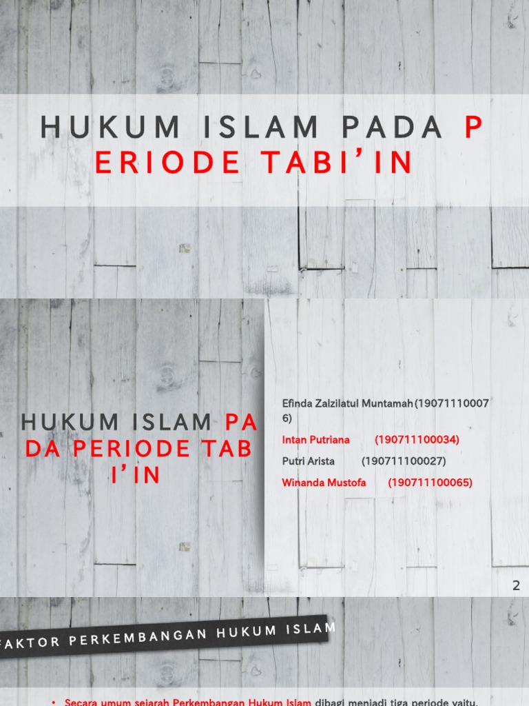 Hukum Islam Pada Periode Tabi'in | PDF | Agama & Spiritualitas