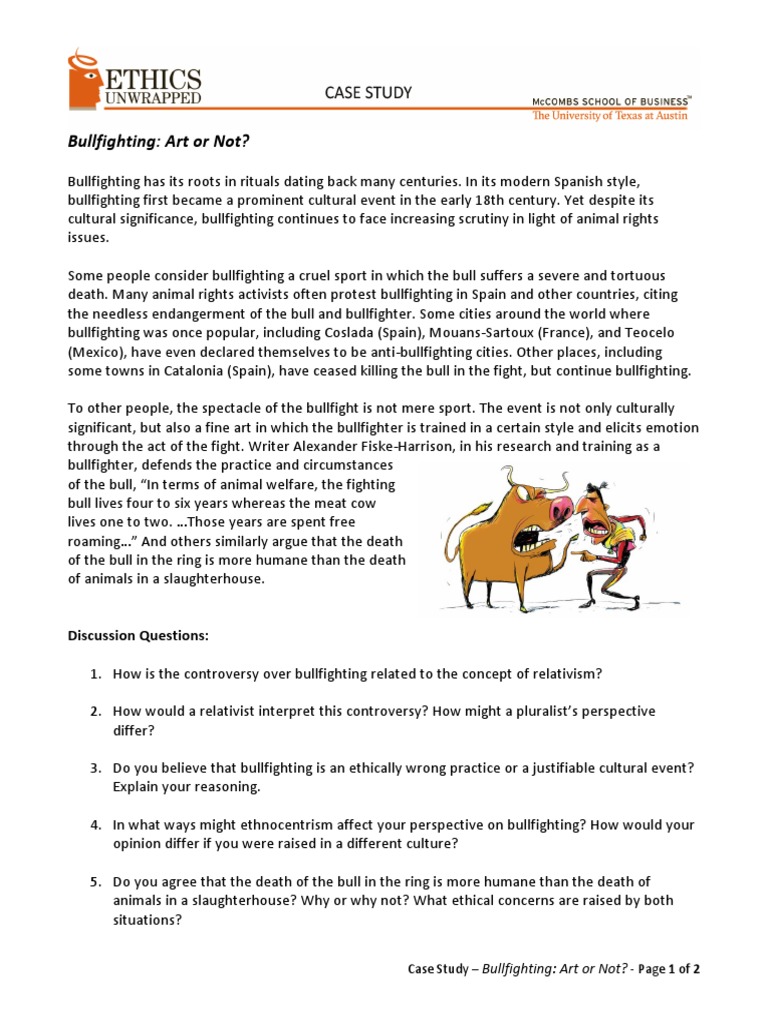 Bullfighting: Culture or Cruelty? | PDF | Bullfighting | Relativism
