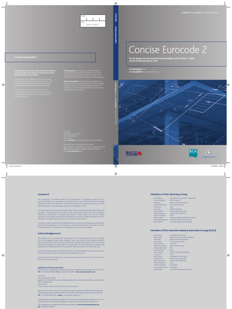 Concise Eurocode 2 | PDF | Strength Of Materials | Bending