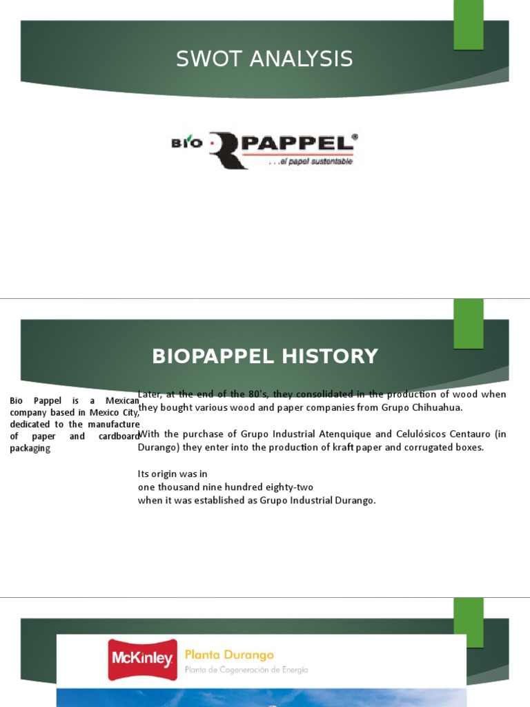Swot Analysis Biopappel | PDF | Recycling | Paper