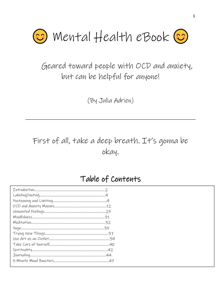 OCD & Anxiety Self-Help Guide | PDF | Obsessive–Compulsive Disorder ...
