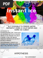 Instant Ice Experiment Explained | PDF | Ice | Freezing