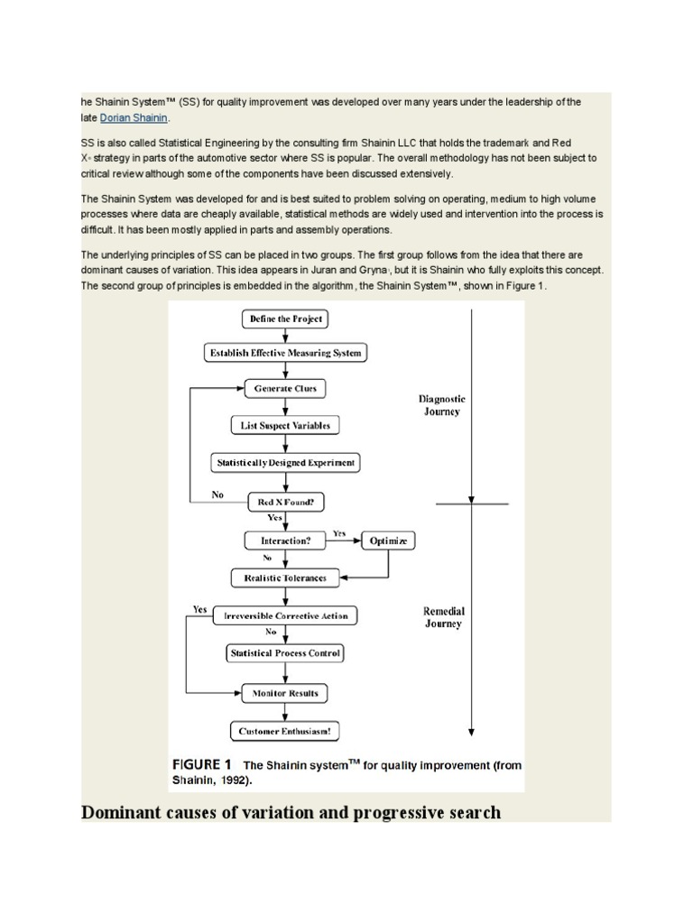 He Shainin System | PDF | Analysis | Teaching Mathematics