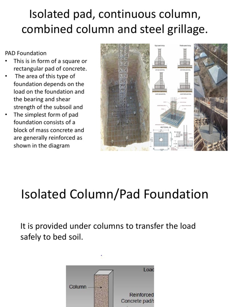 Isolated Col or Pad Foundation | PDF | Foundation (Engineering) | Beam ...