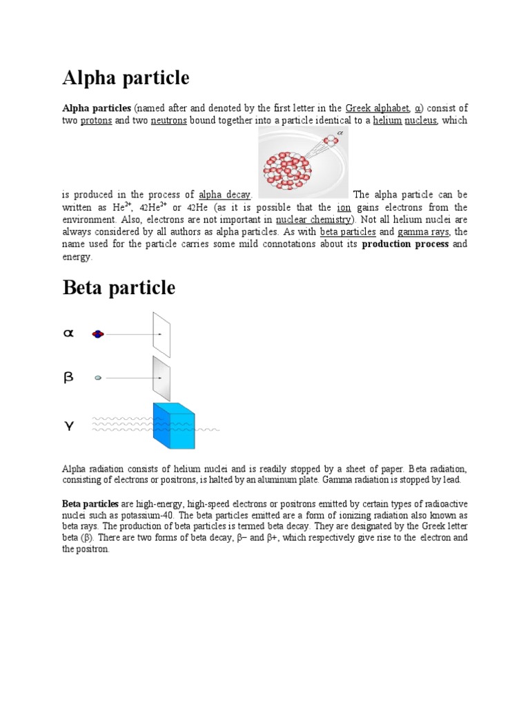 Alpha Particle | PDF | Radioactive Decay | Gamma Ray