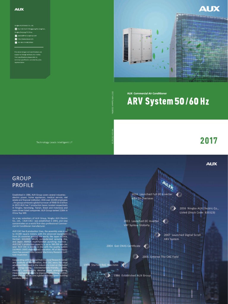 ARV System Overview and Specifications | PDF | Air Conditioning | Power ...
