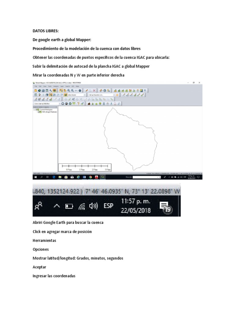 De Google Earth A Global Mapper A Autocad | PDF