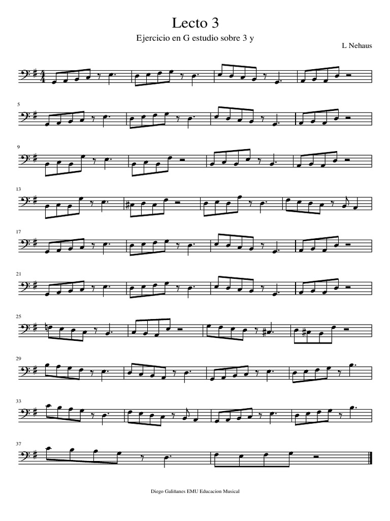 Lecto 3 Ejercicio 8 Clave de Fa | PDF