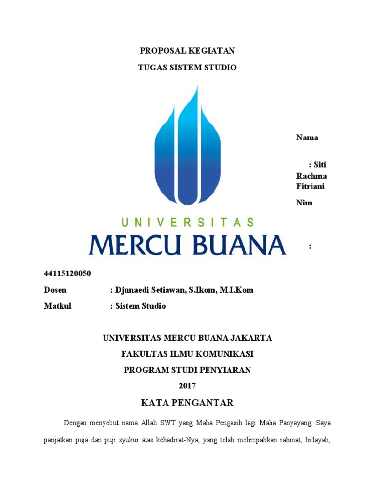 Proposal Kegiatan Talkshow | PDF