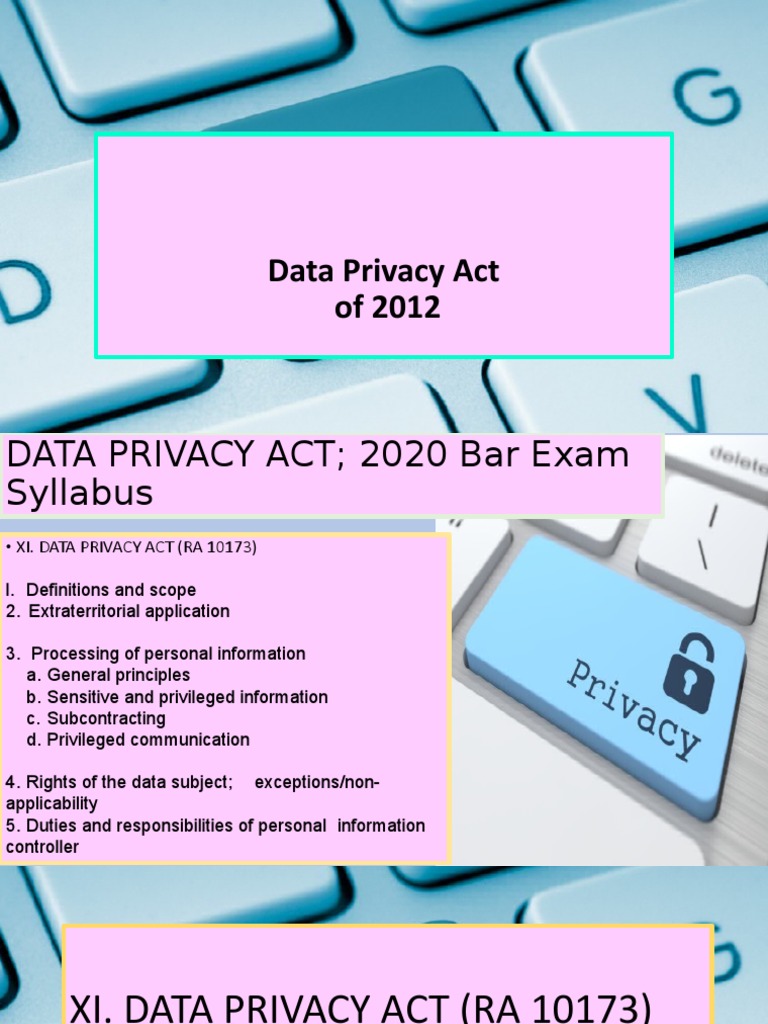 Overview of the Data Privacy Act 2012 | PDF | Privacy | Information