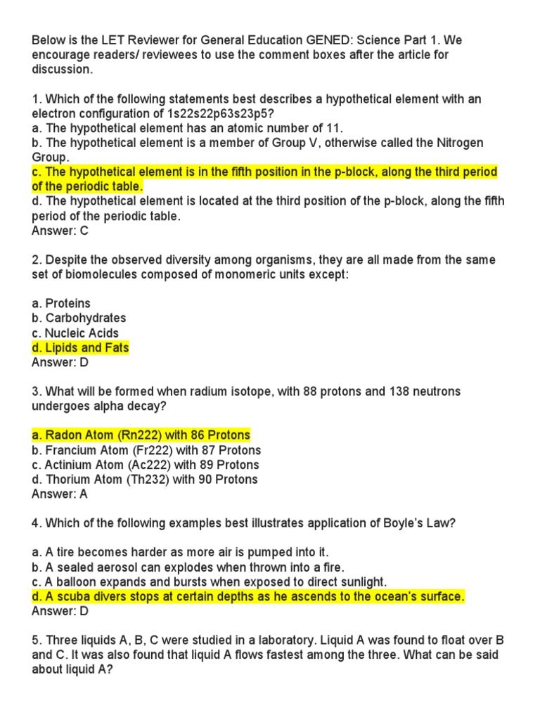 Let Reviewer Gen Ed | PDF | Curriculum | Educational Assessment