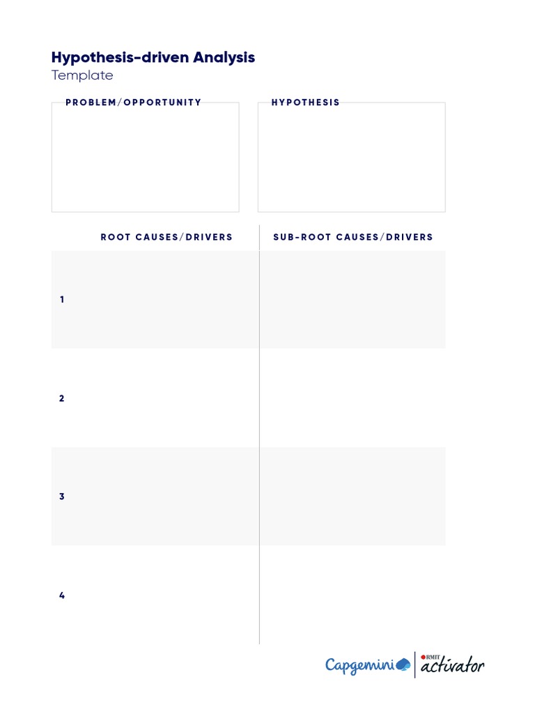 Hypothesis-Driven Analysis Template | PDF