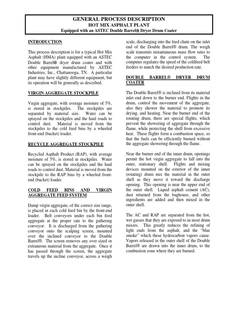 General Process Description | PDF | Energy Technology | Manufactured Goods